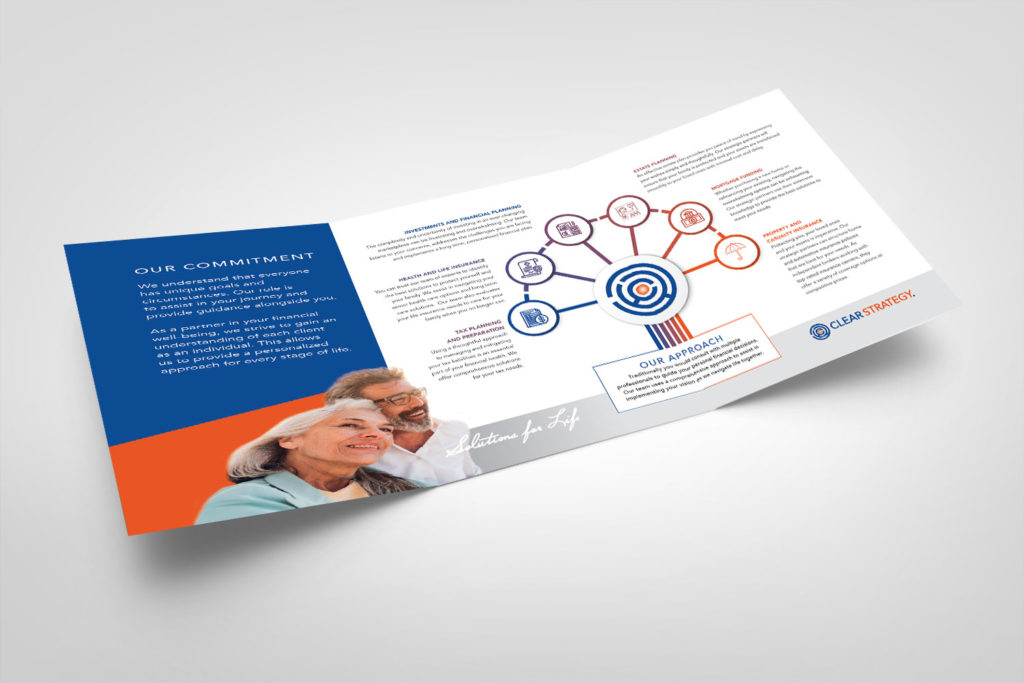Clear Strategy Brochure - Freelance Graphic Designer | Casey's Head